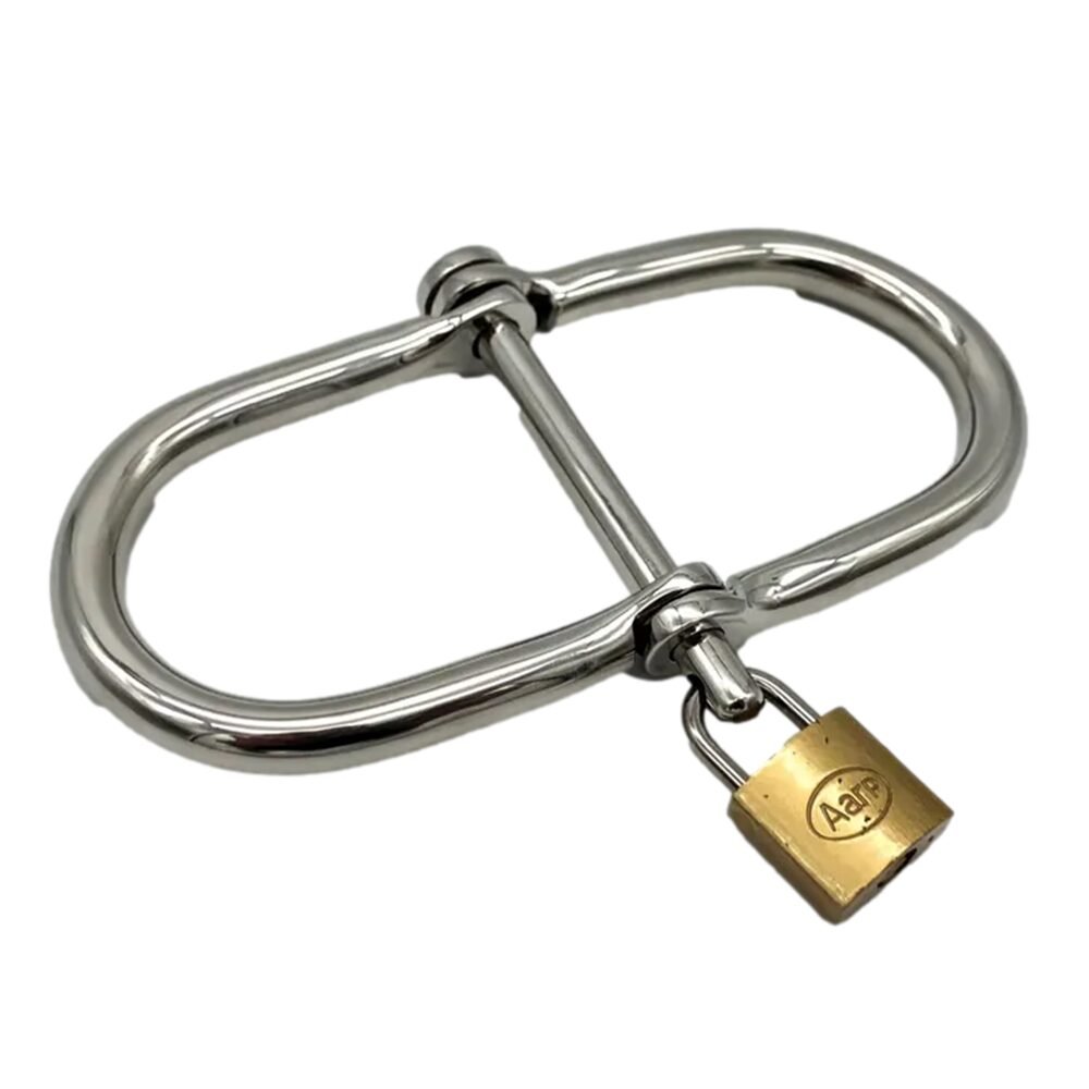 High-Quality Polished Stainless Steel Irish 8 Handcuffs